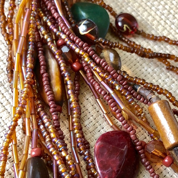 Jewelry | Runway Messy Looking Multi Strand Beaded Necklace | Poshmark